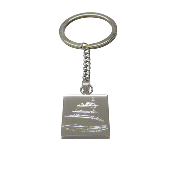 Kiola Designs | Accessories | Silver Toned Etched Ship Keychain | Poshmark